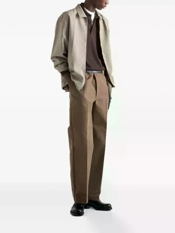 Prada Long-sleeved Superfine Wool Polo Sweater