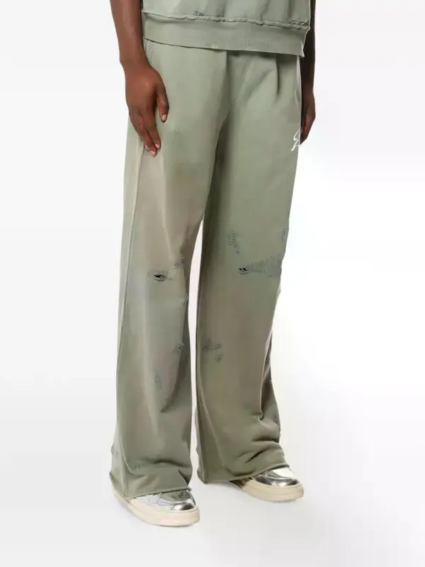 PURPLE BRAND Slugger" Distressed Logo-print Track Pants