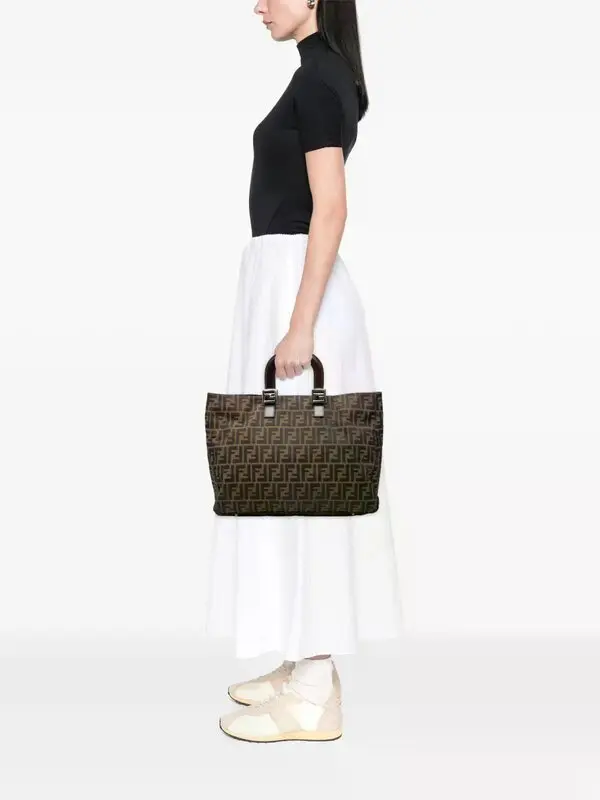 Fendi Zucca Canvas Twins Tote Bag