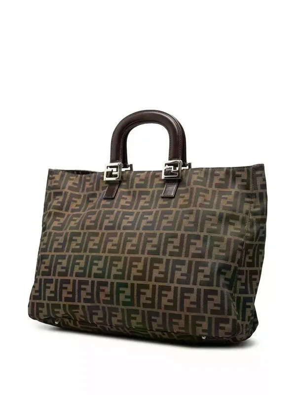 Fendi Zucca Canvas Twins Tote Bag