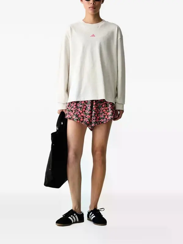 Adidas Floral-print 3-stripes Shorts