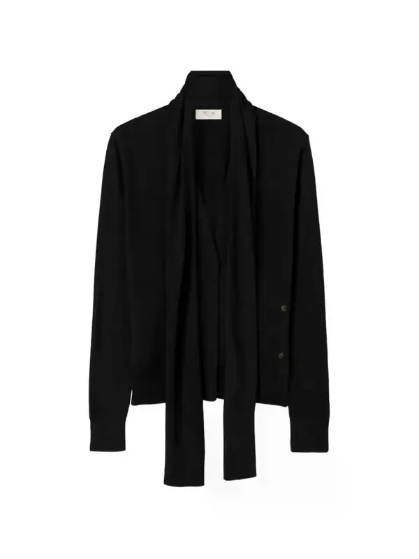 RETORI Scarf-detail Button-up Cardigan