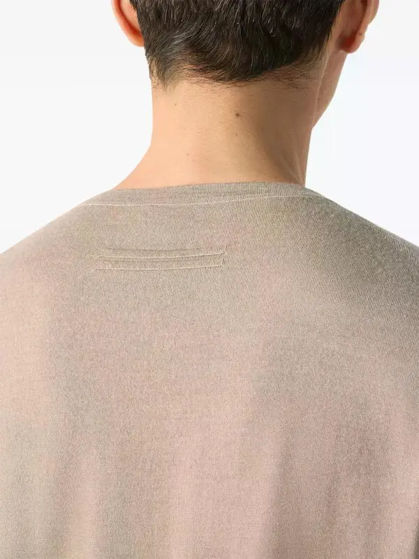 Zegna Cashseta Mélange Crew-neck Sweater