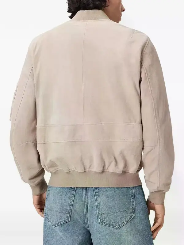 ALLSAINTS Suede-finish Zip-up Bomber Jacket