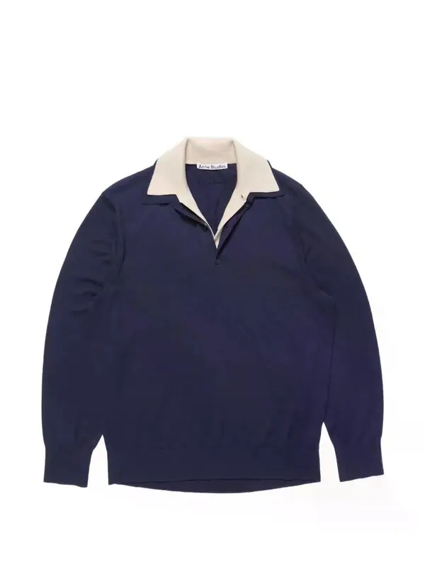 Acne Studios Contrast-collar Silk-blend Sweater
