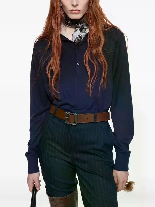 Acne Studios Contrast-collar Silk-blend Sweater