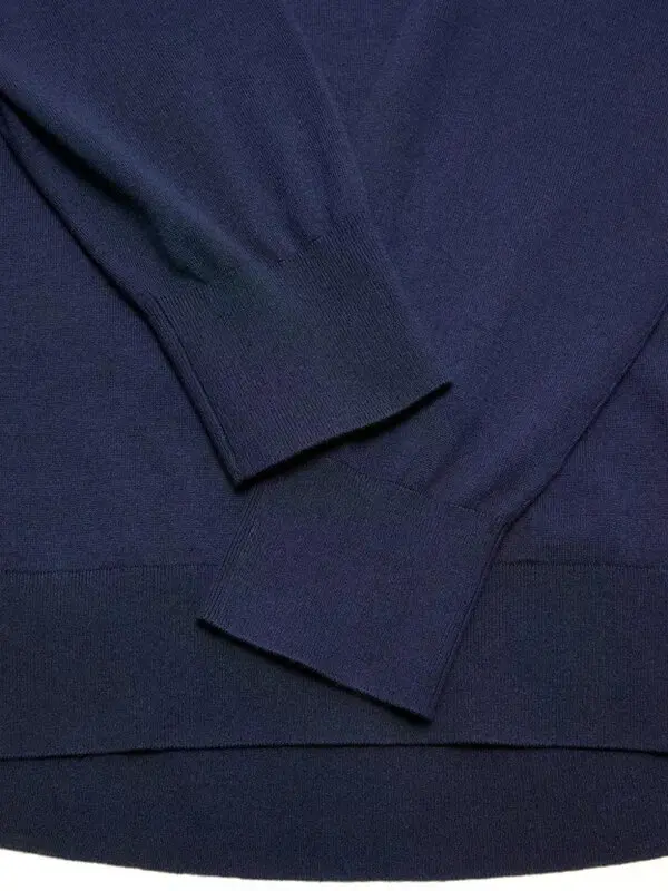 Acne Studios Contrast-collar Silk-blend Sweater - Blue