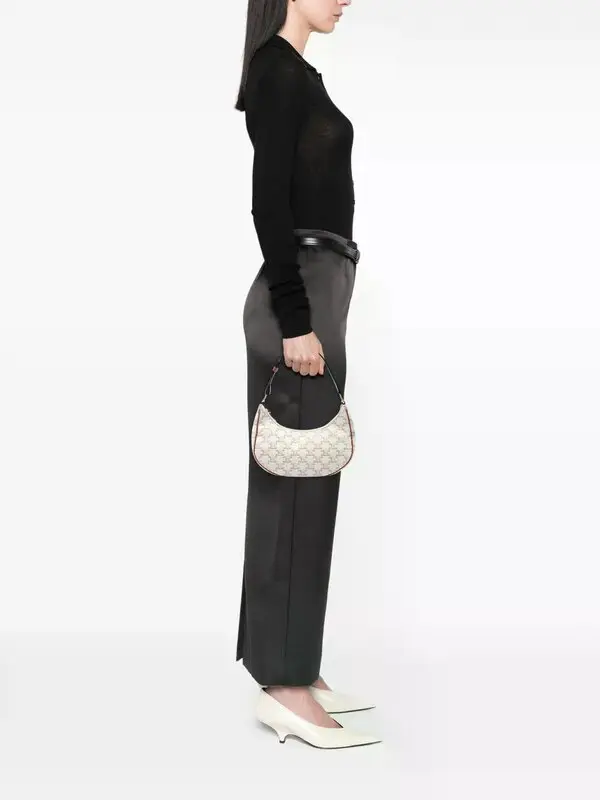 Celine 2021 Triomphe Coated Canvas Ava Shoulder Bag - Brown