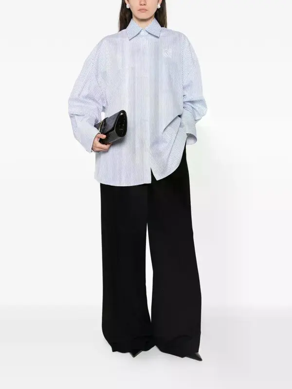 Giuseppe Di Morabito Striped Logo Detail Shirt