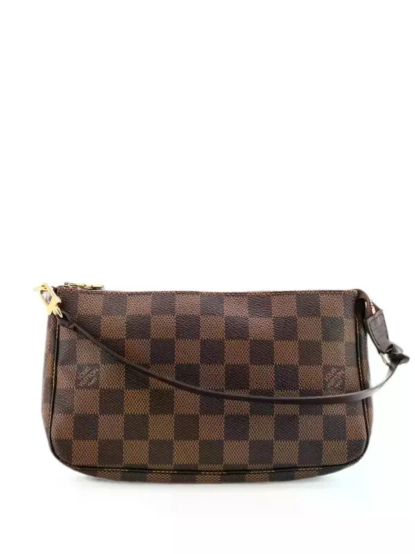 LOUIS VUITTON Pochette Accessoires Damier Clutch Bag - Brown