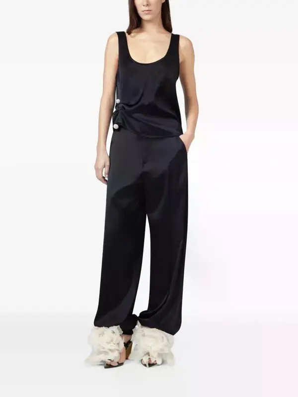 Giuseppe Di Morabito Crystal-embellished Ruched Top