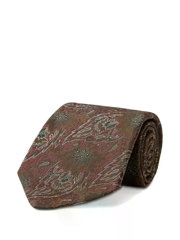 Ralph Lauren Paisley Jacquard Neck Tie - Brown