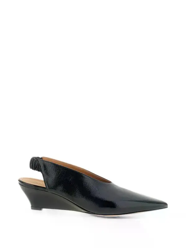 ODISSI Pointed-toe Wedge Pumps - Black
