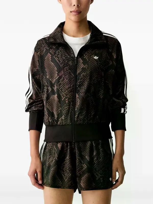 Adidas Snakeskin-print Track Jacket - Brown