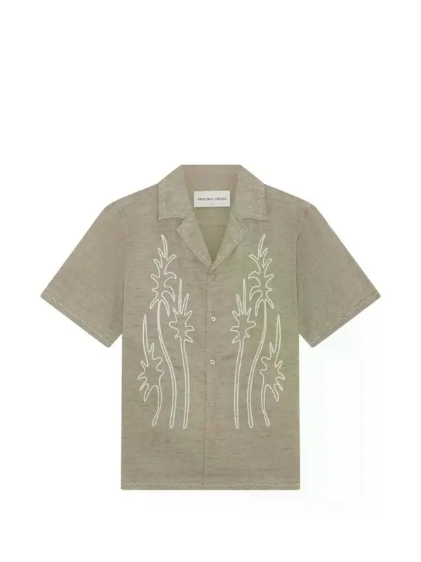 Frescobol Carioca Alves Palm-embroidered Shirt