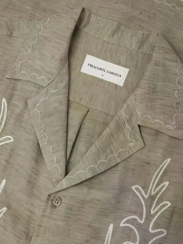Frescobol Carioca Alves Palm-embroidered Shirt