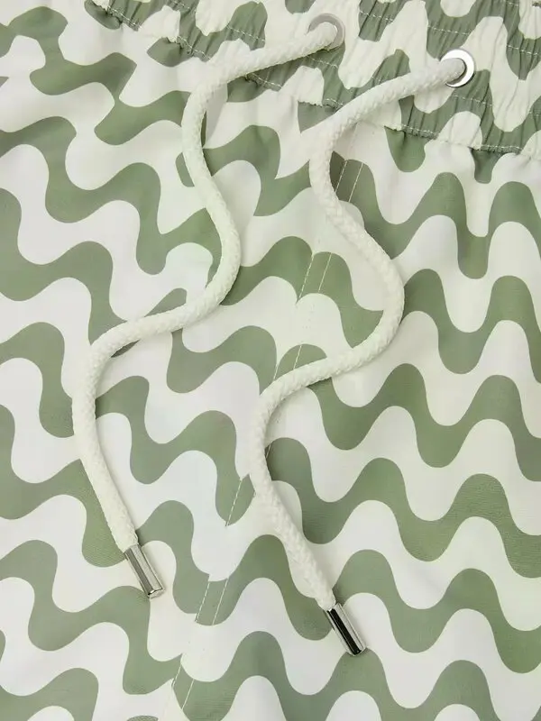 Frescobol Carioca Copacabana Print Swim Shorts - Green