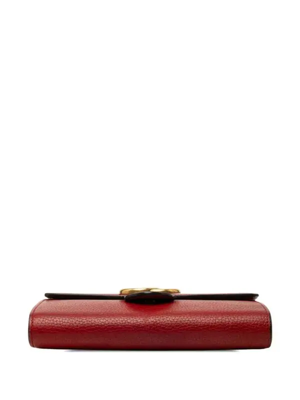 Gucci Gg Marmont Wallet On Chain Crossbody Bag - Red