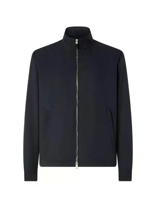 Zegna Navy Microfiber Motorin 100cc Blouson