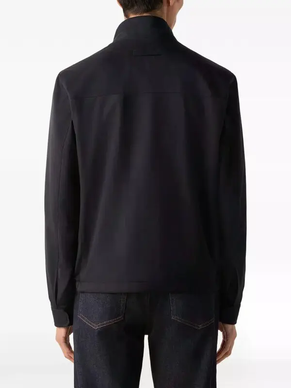Zegna Navy Microfiber Motorin 100cc Blouson