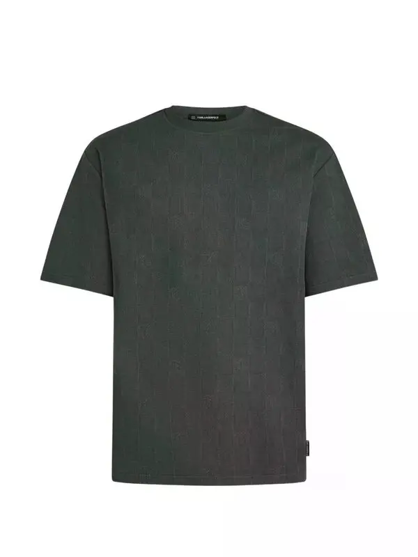 Karl Lagerfeld Monogram Checked T-shirt - Green