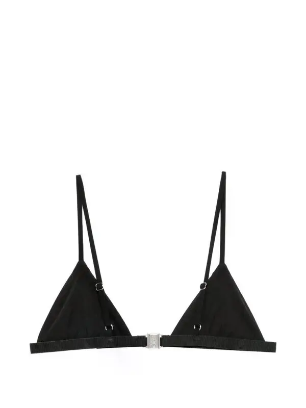 Patrizia Pepe Rhinestone Triangle Bra - Black
