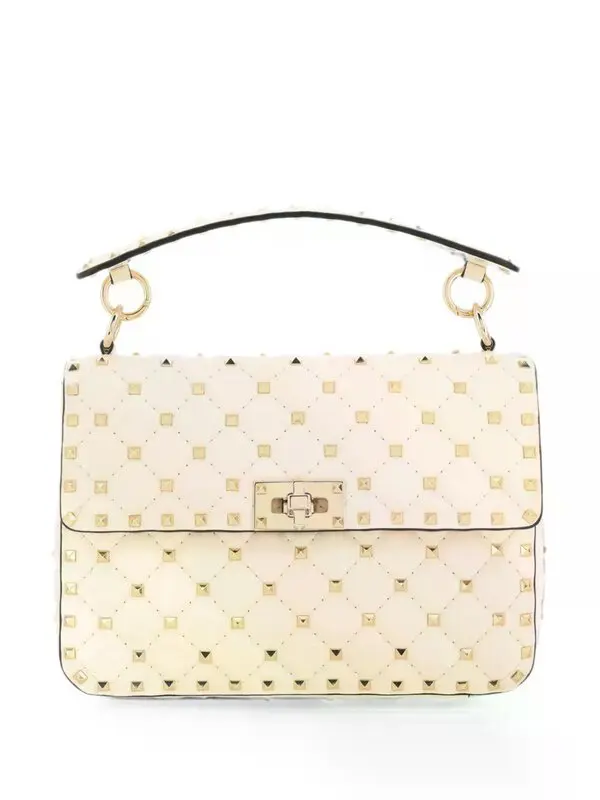 Valentino Garavani Rockstud Spike Quilted Leather Tote Bag - Neutrals
