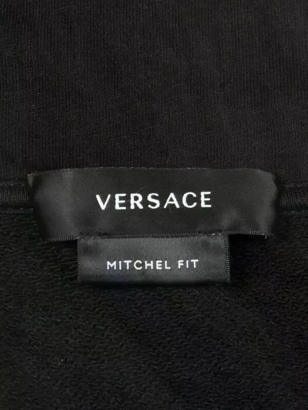 Versace Logo-print Zip-up Cotton Hoodie