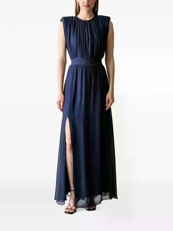 HAVEONE Gathered Side-slit Maxi Dress