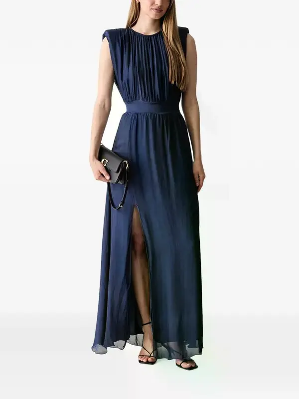 HAVEONE Gathered Side-slit Maxi Dress