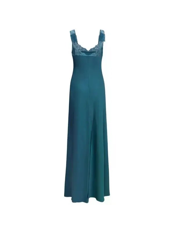 FORTE_FORTE Lace-trim Slip Dress - Blue