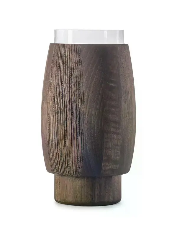ZANAT Vaza Hand-grooved Vase - Brown