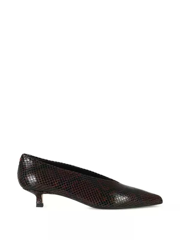 AeydĒ Clara Snake-effect Leather Pumps - Black