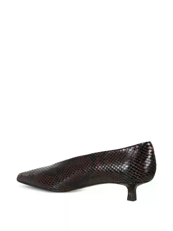 AeydĒ Clara Snake-effect Leather Pumps - Black