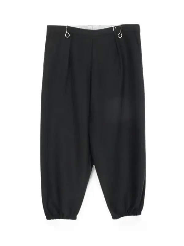 Saint Laurent 2020s Pleated Elasticated-cuff Trousers - Black