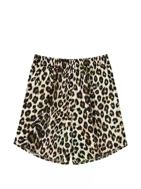 JUCCA Leopard-print Elasticated Shorts
