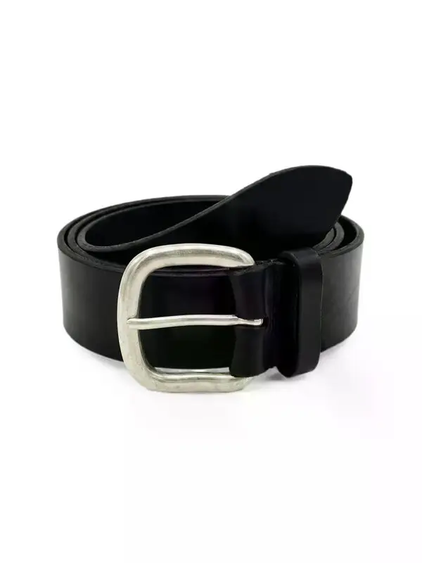 Orciani Bull Soft Buckled Leather Belt - Black