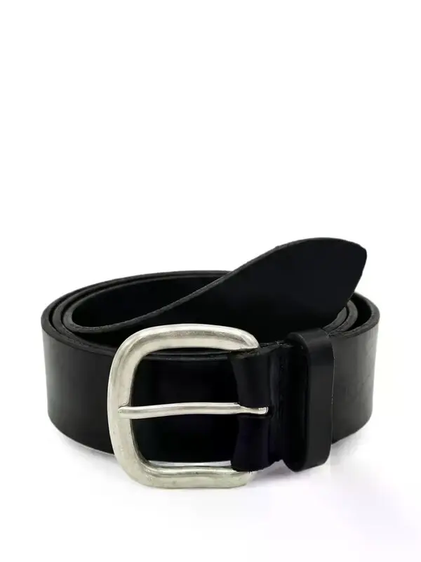 Orciani Soft Buckled Leather Belt - Black