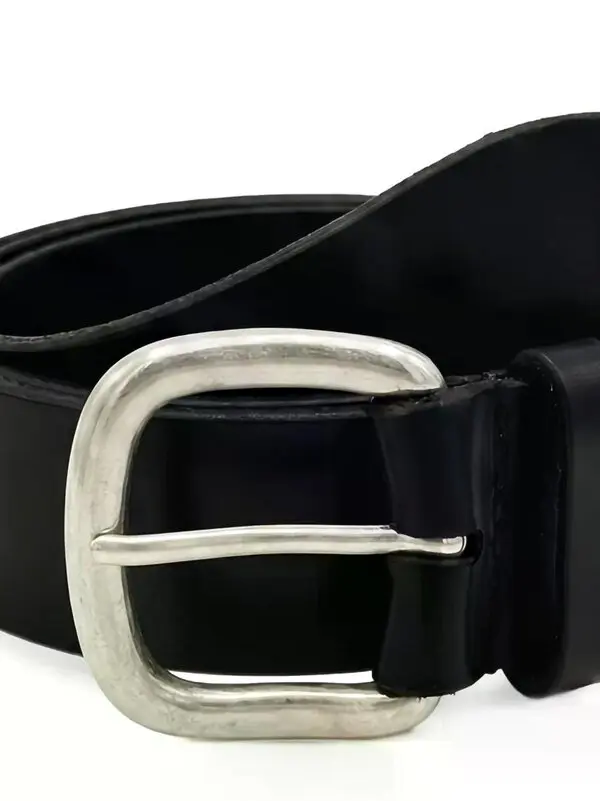 Orciani Soft Buckled Leather Belt - Black