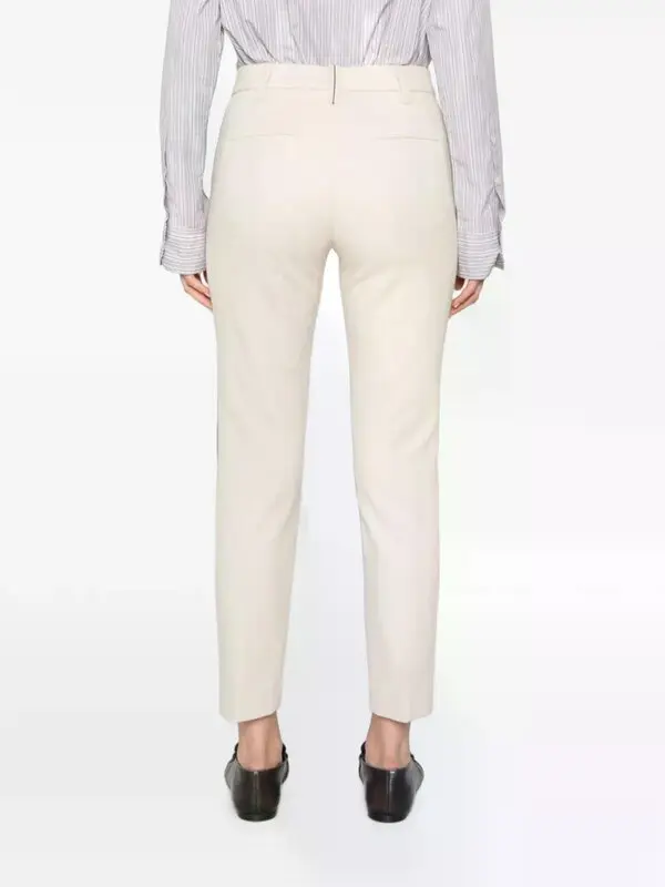 Brunello Cucinelli Slim-fit Button-fastening Trousers - Neutrals