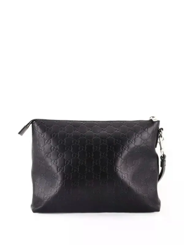 Gucci Signature Soft Wristlet Clutch Bag