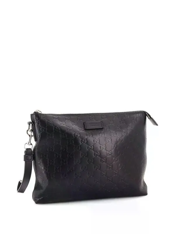 Gucci Signature Soft Wristlet Clutch Bag
