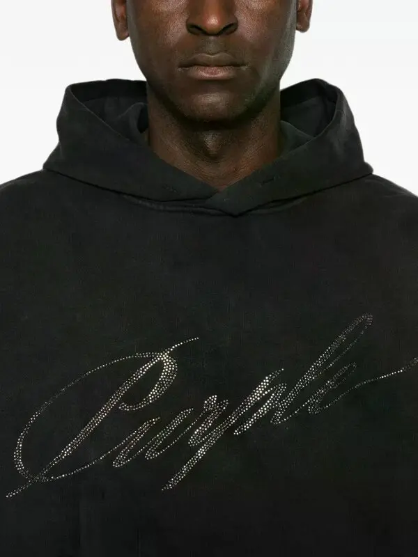 PURPLE BRAND Crystal Logo Hoodie