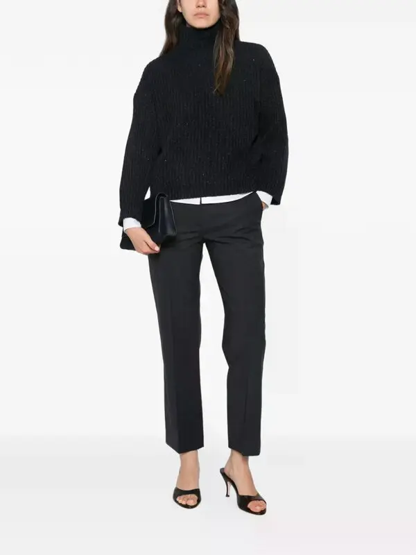 Brunello Cucinelli Ribbed Sequin-embellished Knit