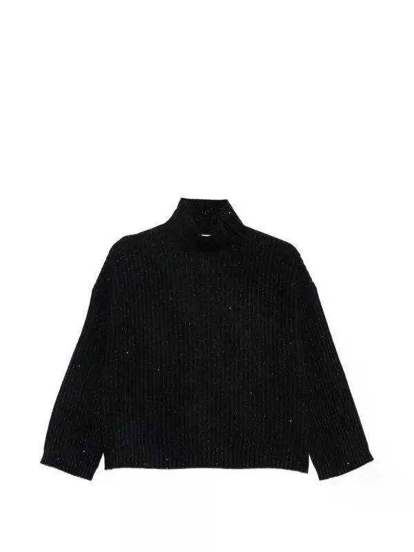 Brunello Cucinelli Ribbed Sequin-embellished Knit