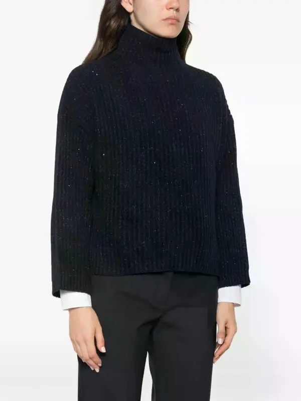 Brunello Cucinelli Ribbed Sequin-embellished Knit