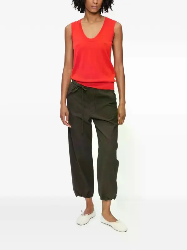 6397 Drawstring Waist Straight-leg Trousers