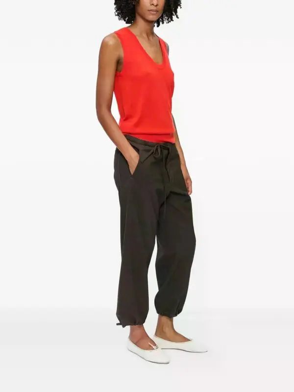 6397 Drawstring Waist Straight-leg Trousers