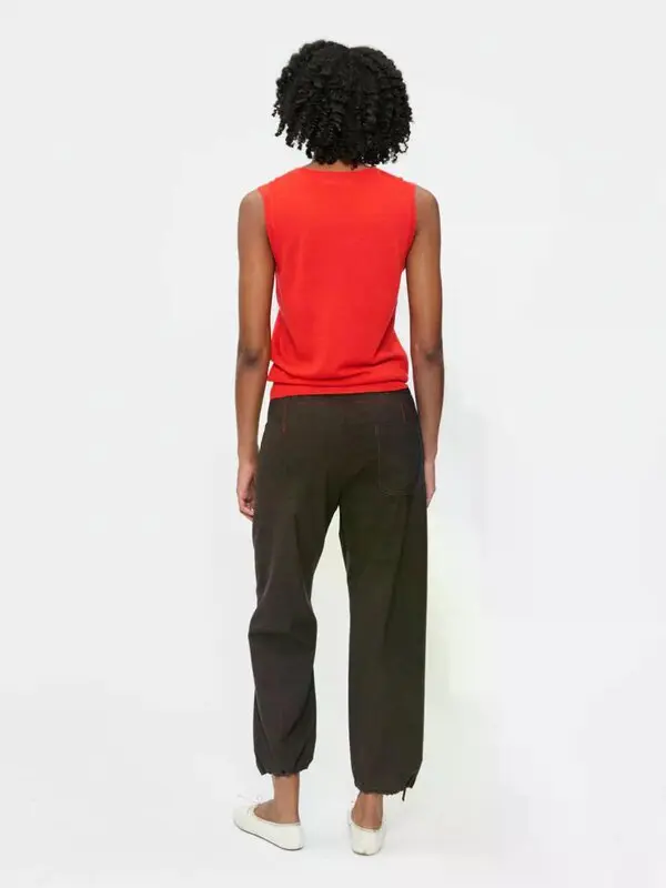 6397 Drawstring Waist Straight-leg Trousers