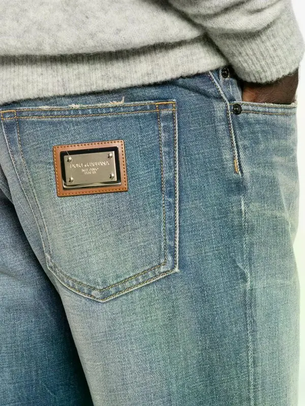 Dolce & Gabbana Distressed-effect Straight-leg Jeans